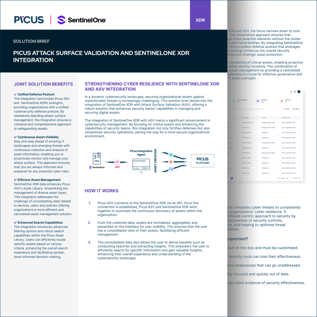 SentinelOne Integration | Picus